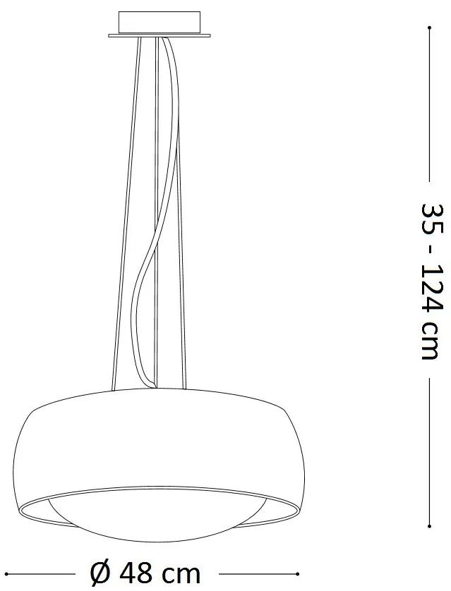 Závěsné svítidlo Ideal Lux Comfort SP1 nero 186832 černé