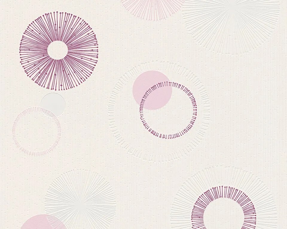 Vliesová tapeta fialové, růžové kruhy 30287-1 / Tapety na zeď 302871 Spot 3 AS (0,53 x 10,05 m) A.S.Création D