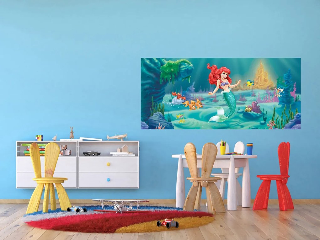 Dětská vliesová fototapeta na zed' Ariel pod vodou, Disney | 202 x 90 cm | DFTDNH 5320