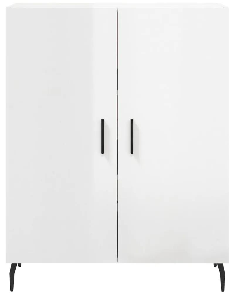 Skříň highboard lesklá bílá 69,5 x 34 x 180 cm kompozitní dřevo,  3198227