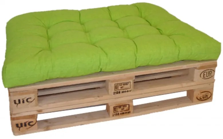 Axin Trading Sedák na paletu 120x80 cm Polstr: Světle zelený melír