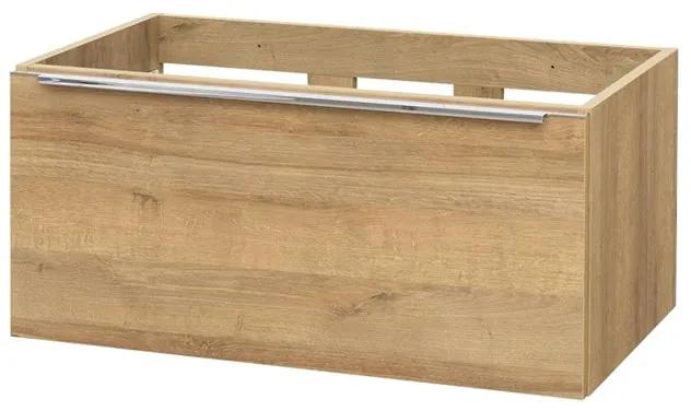 Mereo Mailo, koupelnová skříňka 81 cm, dub Riviera, chrom madlo CN526S