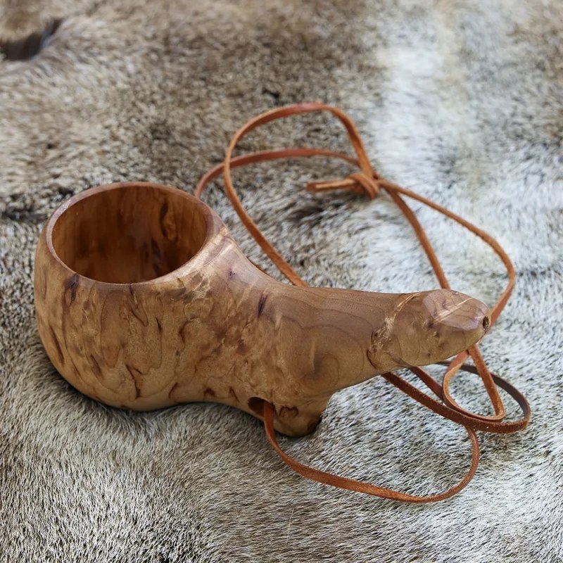 Finský hrnek na panáky Kuksa, bříza kadeřavá