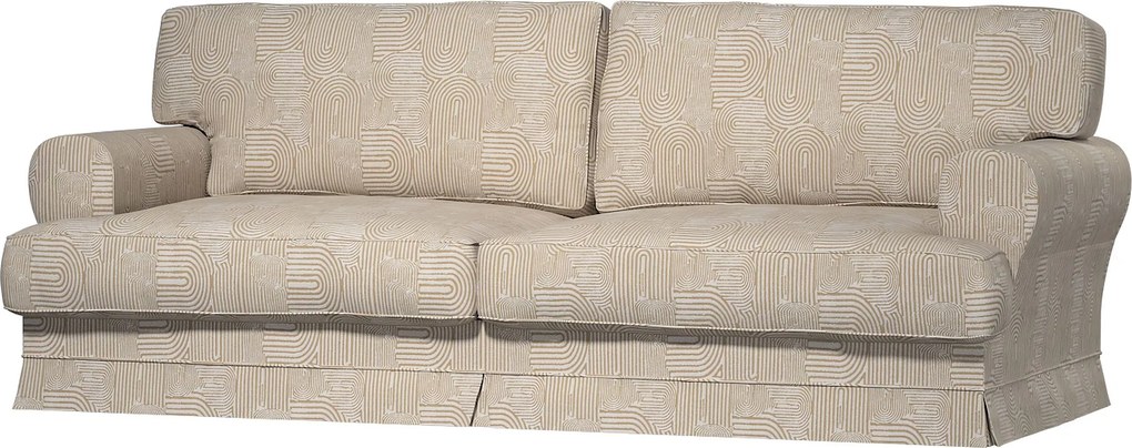 Potah na pohovku IKEA Ekeskog rozkládací barva béžová látka pletený vzor, vzorované