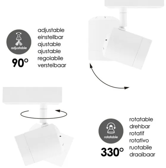 LED Stmívatelné bodové svítidlo MANU 1xGU10/5,8W/230V bílá
