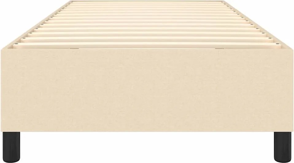Rám postele s boxspringem krémová 100 x 200 cm textil 3120843