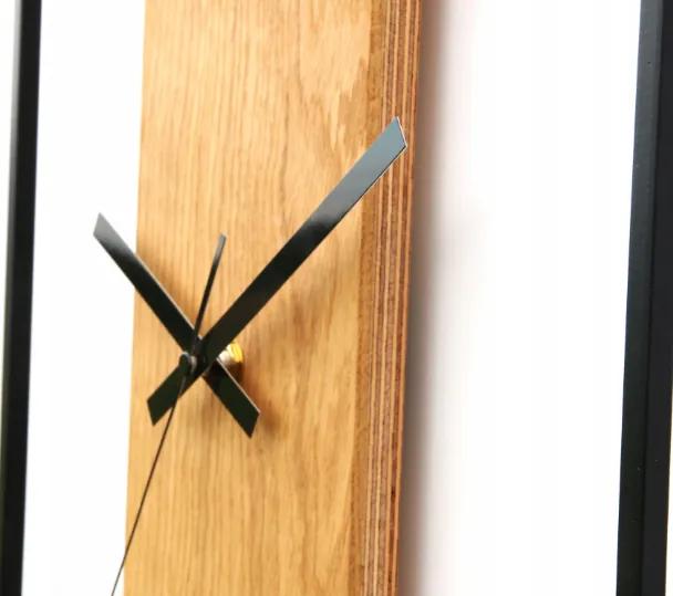 M.Clock Nástěnné hodiny 33,5x33,5 kovově-dřevěné