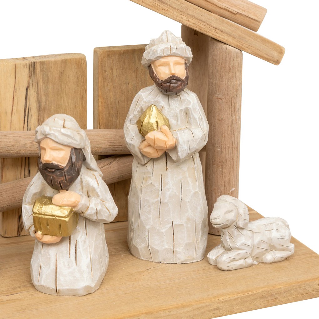 Betlém + 7 figurek, 30 x 18 cm