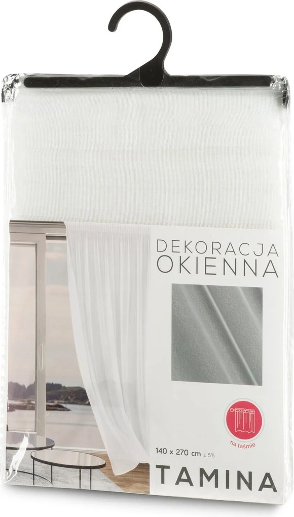 ZÁCLONA NA PÁSCE TAMINA 140X270 CM BÍLÁ