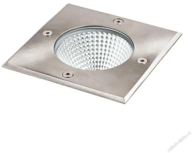 RED R11962 RIZZ SQ 125  nerez 230V LED 7W IP67  3000K - RED - DESIGN RENDL