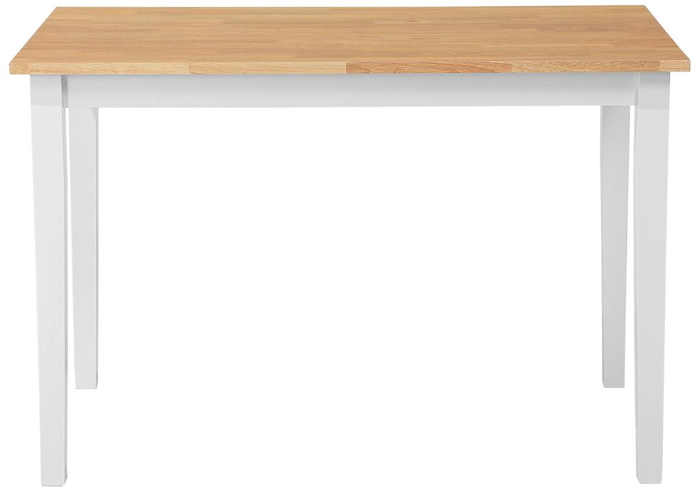 Bílý dřevěný jídelní stůl 114 x 68 cm GEORGIA  Beliani