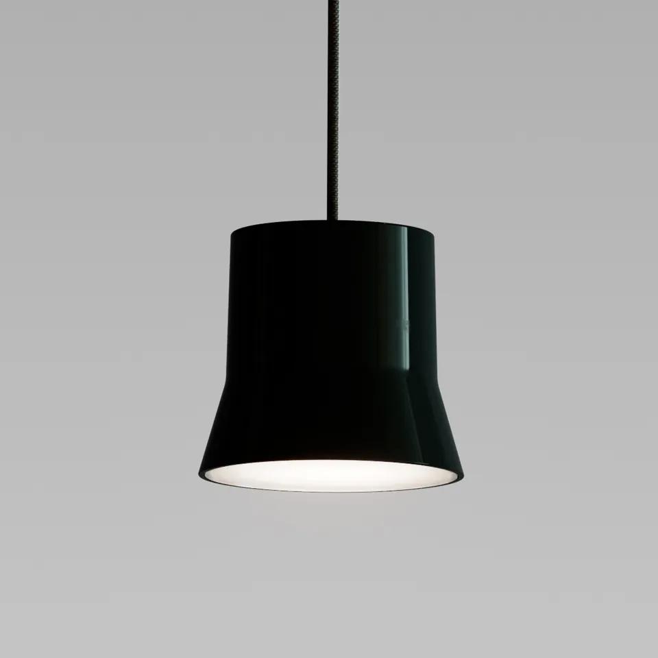 Artemide A246410 Nur Gloss mini LED Black, závěsné svítidlo v černém lesku, 30W LED 2700K, prům. 36cm