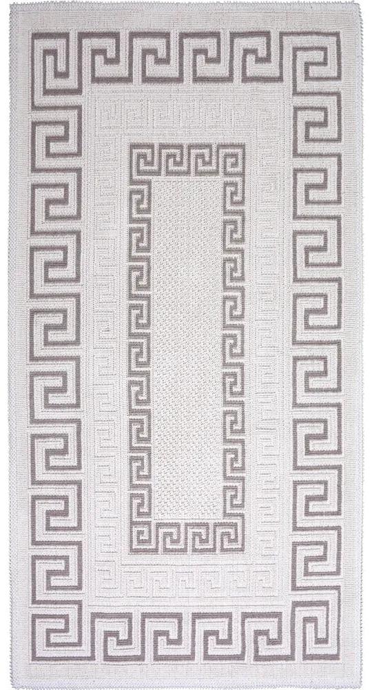 Šedobéžový bavlněný koberec Vitaus Versace, 80 x 200 cm