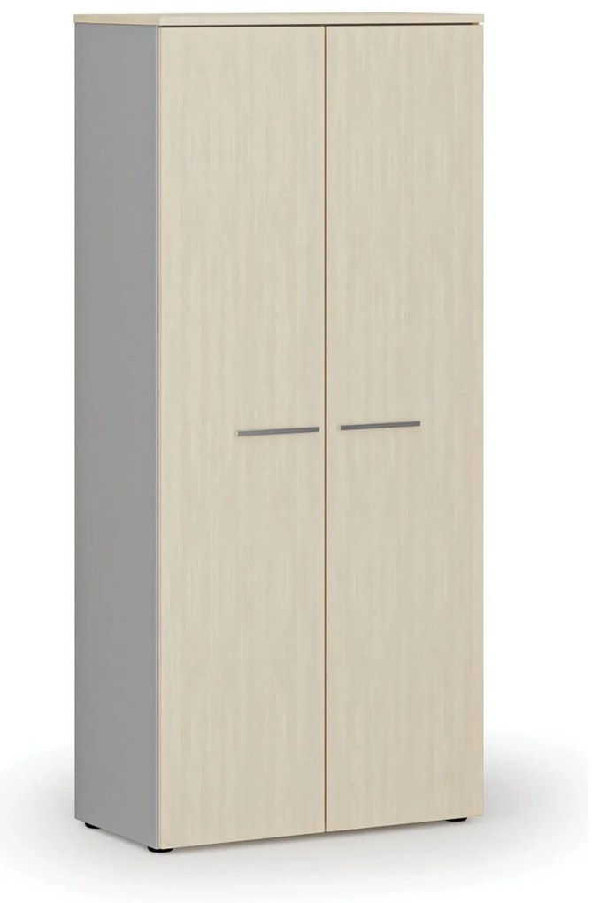Šatní skříň s výsuvem PRIMO GRAY, 800 x 420 x 1781 mm, šedá/bříza