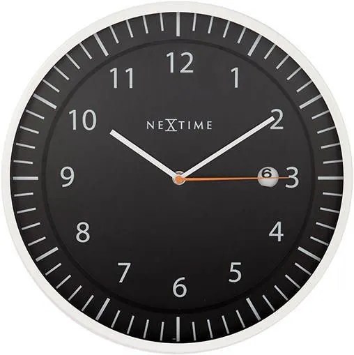 Designové nástěnné hodiny 3058zw nextime quick 35cm