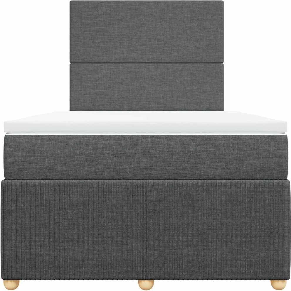 Box spring postel s matrací tmavě šedá 120x190 cm textil 3291989