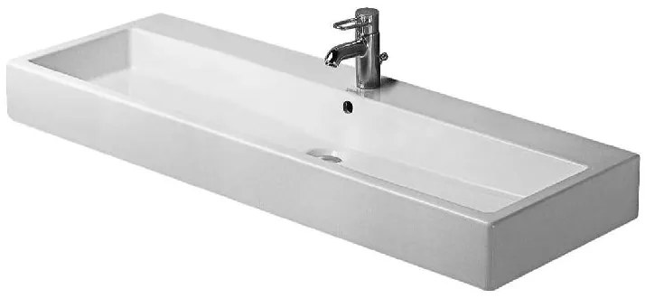 Duravit Vero - Umyvadlo 120x47 cm, s přepadem, s otvorem pro baterii, bílá 0454120000