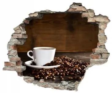 Samolepka na zeď - Samolepka 3D Káva