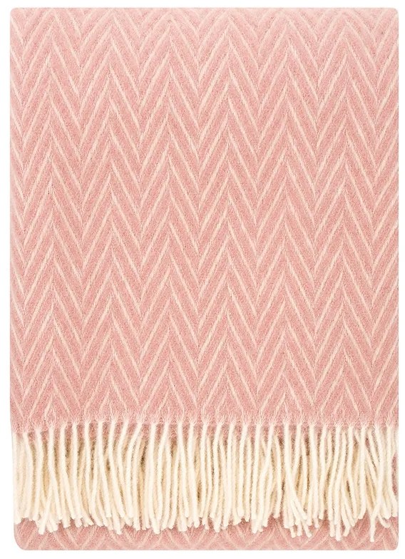 Vlněná deka Iida 130x200, růžová