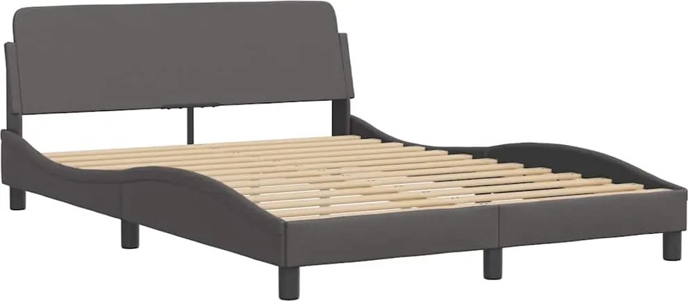 Rám postele bez matrace Hvar šedý 120x200 cm umělá kůže 3207991
