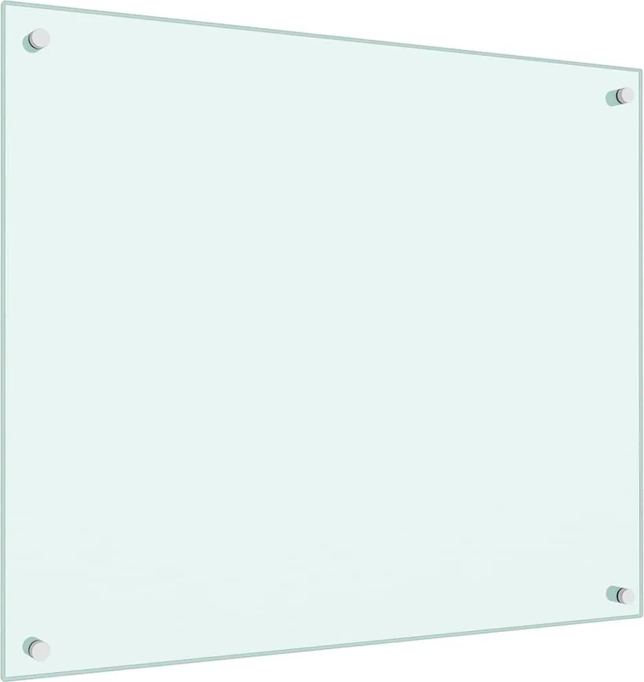 Kuchyňský panel mléčný 70 x 60 cm tvrzené sklo 249453