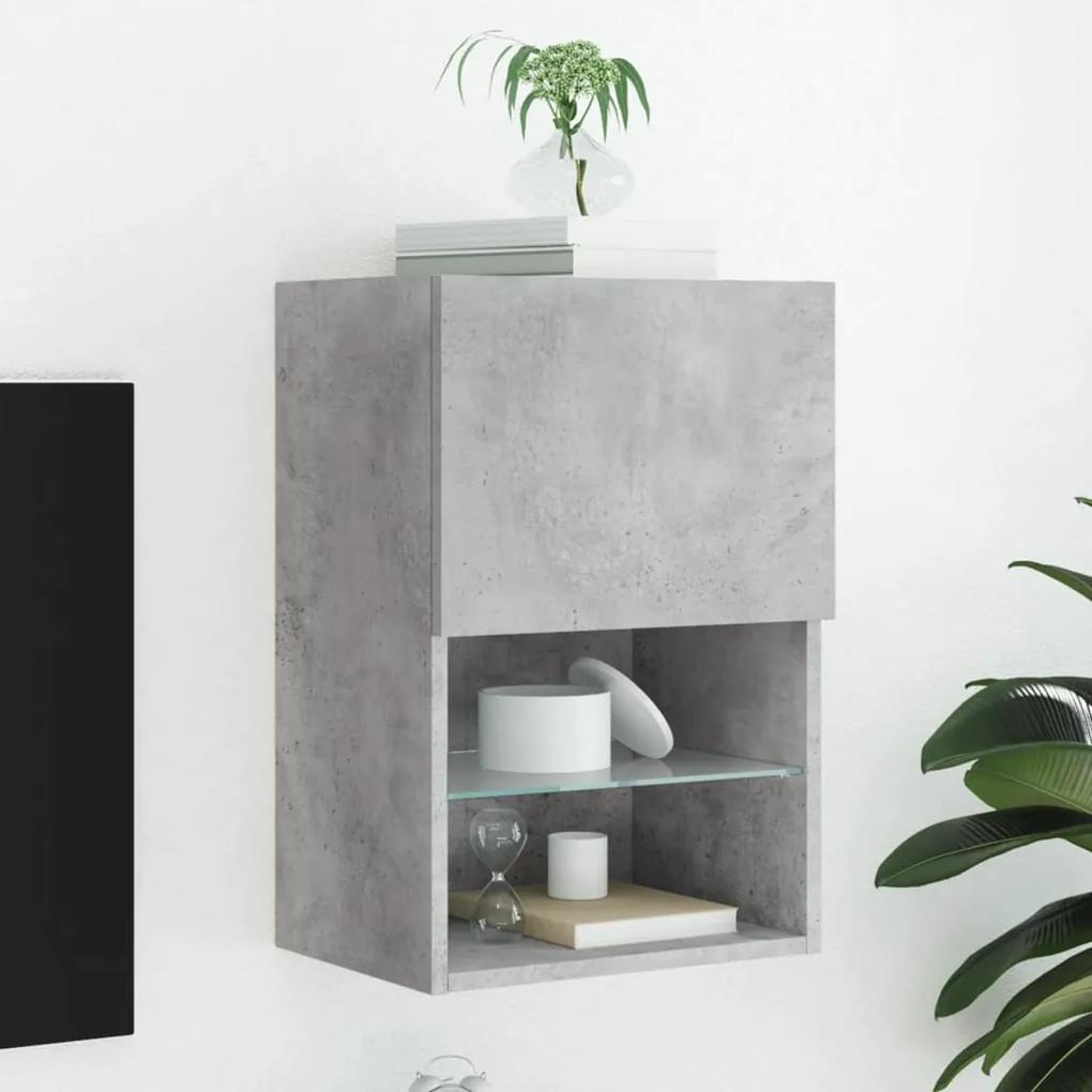 TV skříňka s LED osvětlením betonově šedá 40,5 x 30 x 60 cm - Default Title