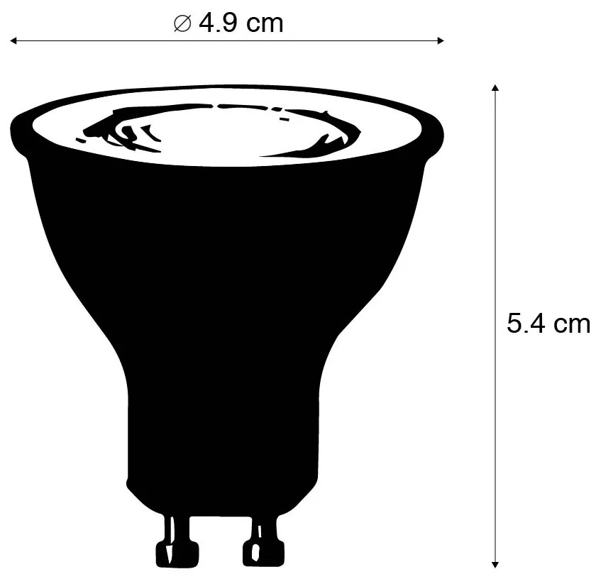 Sada 3 chytrých žárovek GU10 RGBW LED 5W 350 lm 2200-4000K