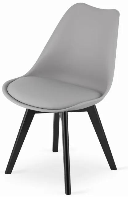 Jídelní židle MARK - šedá (černé nohy)