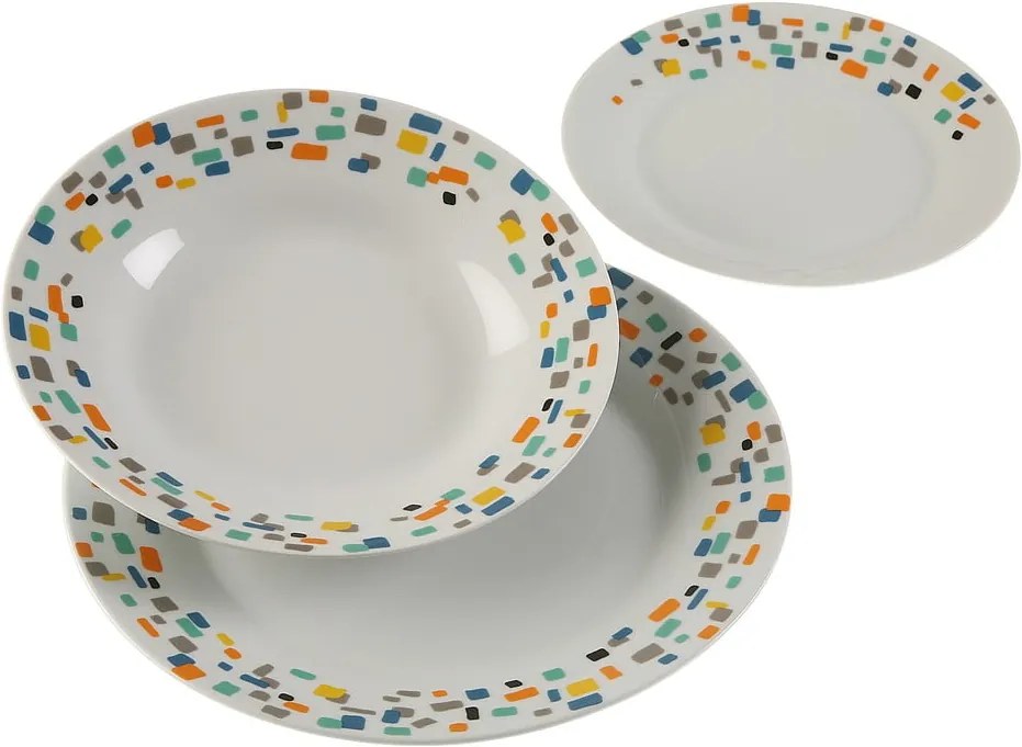 18dílná sada porcelánových talířů Versa Grout