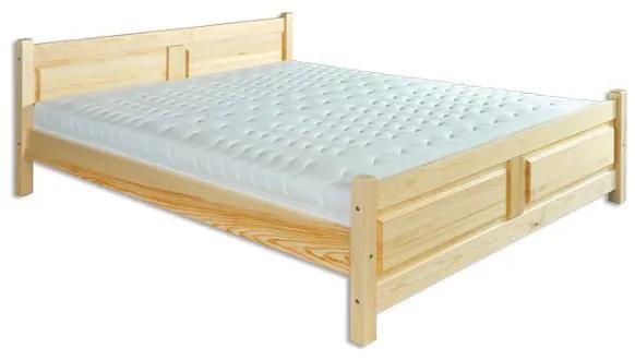 Dřevěná postel LK115, 140x200, borovice (Barva dřeva: Ořech)