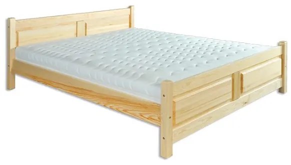Dřevěná postel LK115, 140x200, borovice (Barva dřeva: Olše)