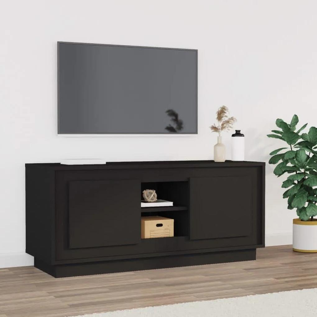 TV skříňka černá 102 x 35 x 45 cm kompozitní dřevo - Default Title