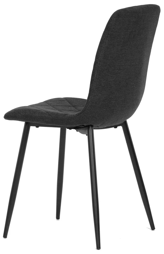 Jídelní židle CT-283 BK2 látka černá, kov černý lak mat
