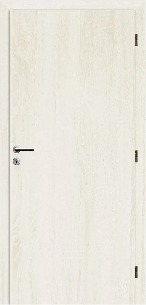 Solodoor Interiérové dveře 80 P, 80 × 197 cm, fólie, pravé, Andorra white, plné