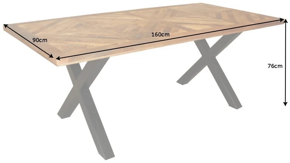 Jídelní stůl ARKAS X Dekorhome 200x100x78 cm