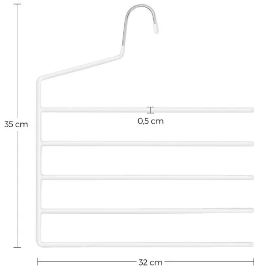 Věšáky na kalhoty CRI034W02 4 ks