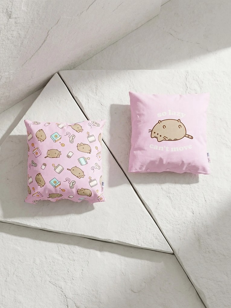 Sinsay - Povlaky na polštáře 2 balení Pusheen the Cat - fialová