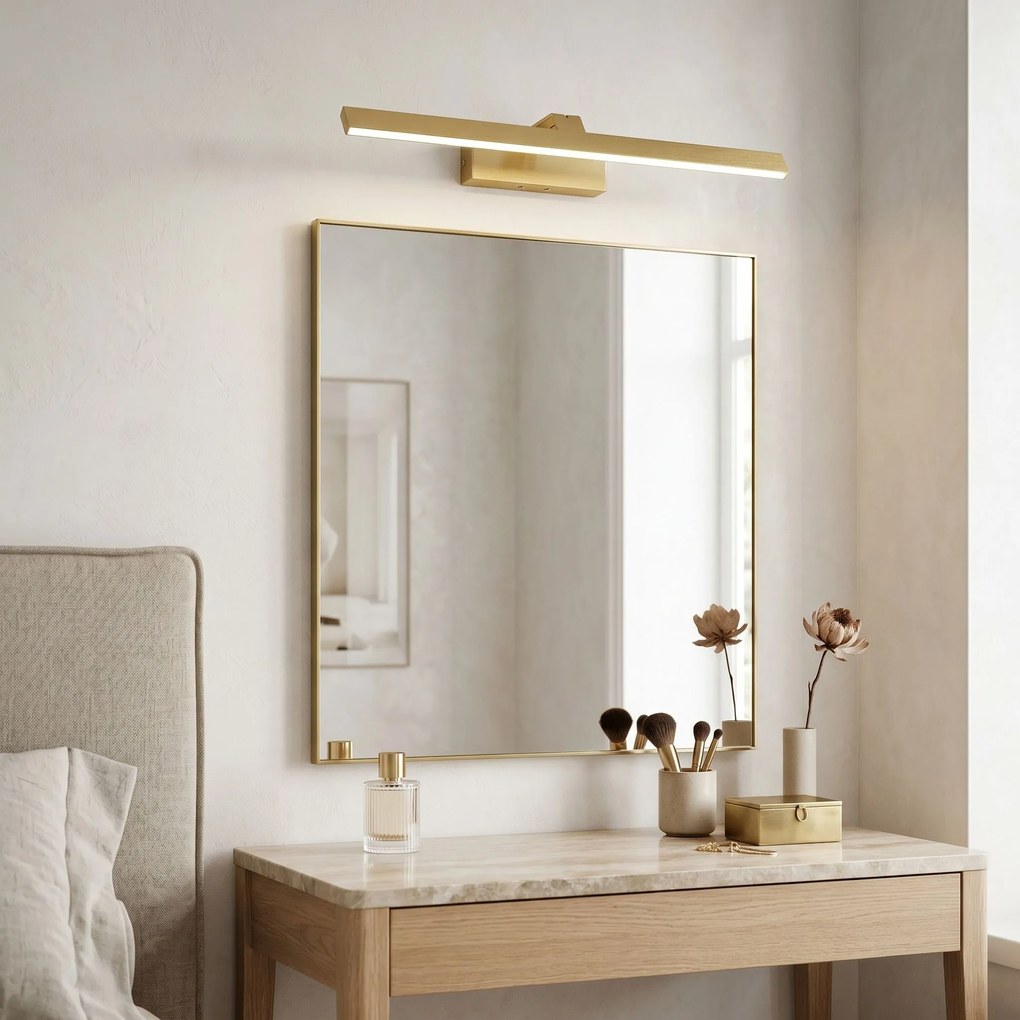 Toolight Rea, Koupelnové nástěnné LED svítidlo SWE008-1W 58cm BRUSH GOLD, OSW-20107