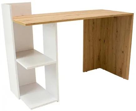 Počítačový stůl TACO - bílá/dub artisan