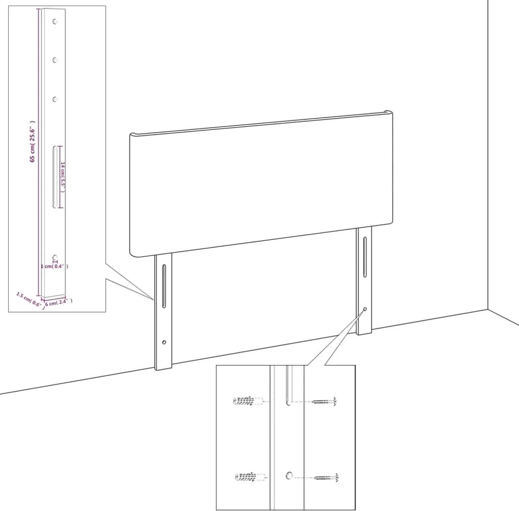 vidaXL Rám postele s čelem 90x200 cm samet [3125795] Barva: Tmavě šedá