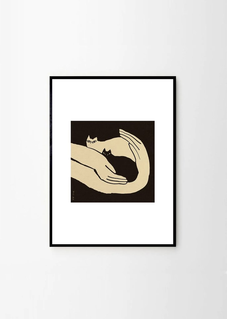 THE POSTER CLUB Autorský plakát Kittens by Enikő Katalin Eged 40x50 cm, černá barva, papír