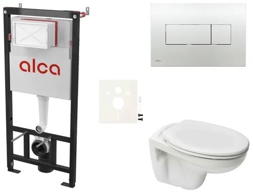 Cenově zvýhodněný závěsný WC set Alca do lehkých stěn / předstěnová montáž + WC Ceramia S-Line Pro SIKOASP5