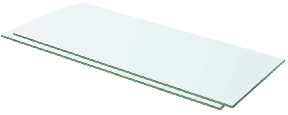 Policové desky 2 ks sklo čiré 60 x 20 cm 3051564