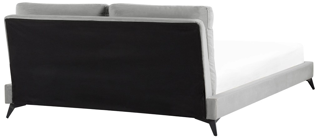Sametová postel 180 x 200 cm šedá MELLE Beliani