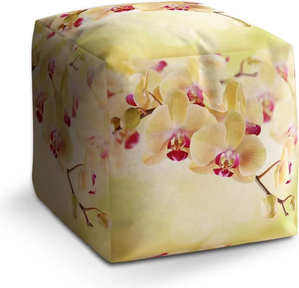 Sablio Taburet Cube Orchidej 2 - 60x60x60 cm