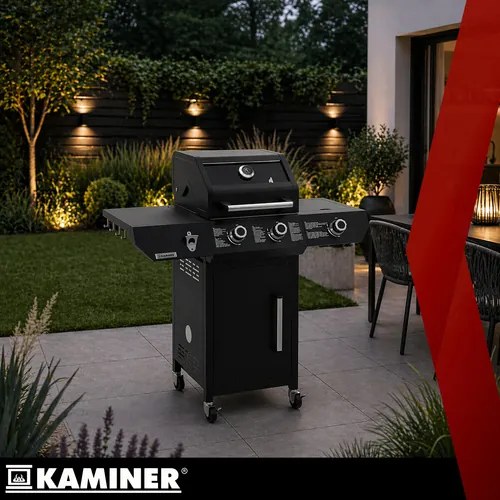 Plynový gril 2+1 10kW Varen Black 3.0 Kaminer