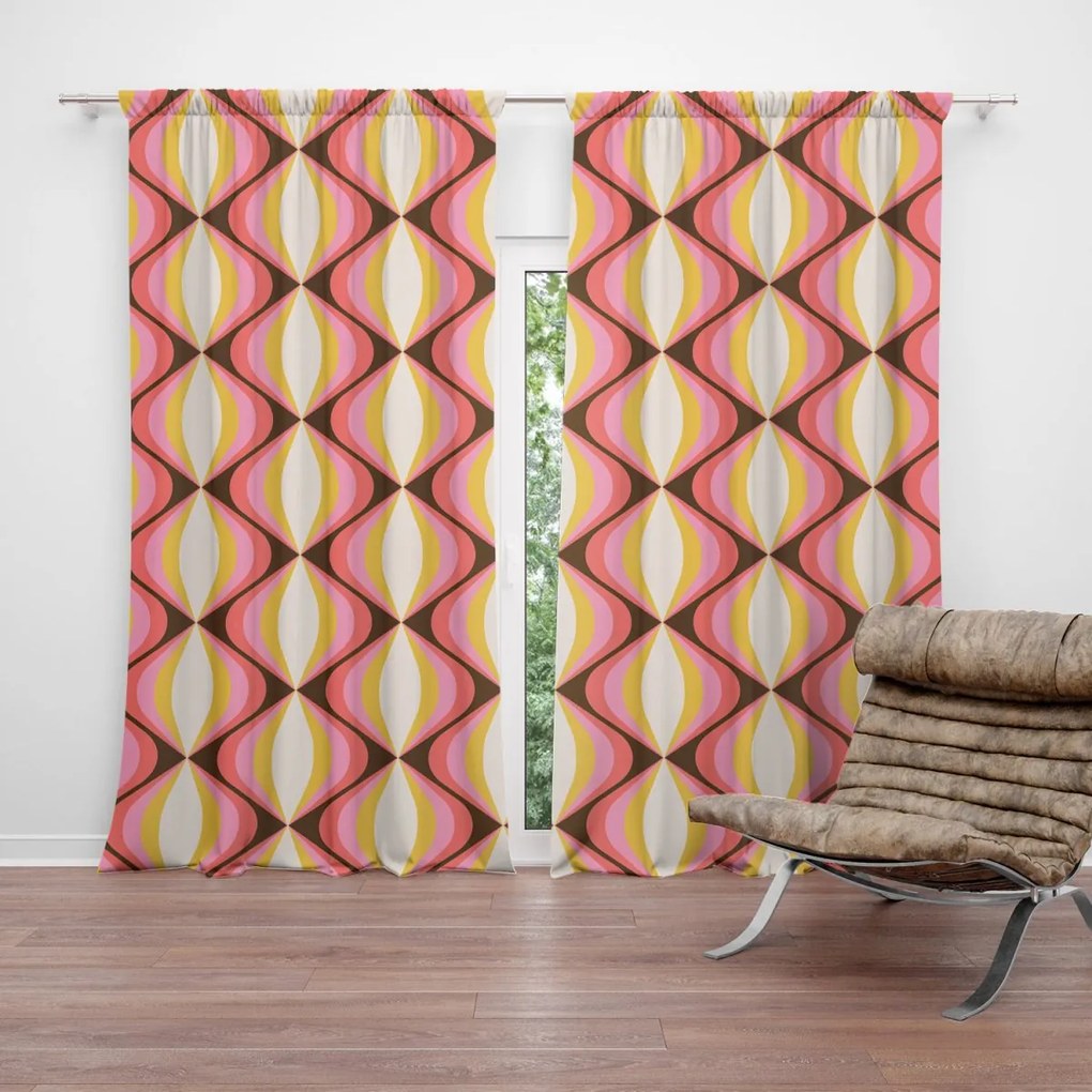 Sablio Závěs Kaleidoskop vzpomínek: 2ks 140x250cm