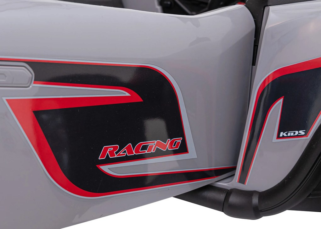 Ramiz Elektrická bugina Racing 5 pro děti +3 šedá + motory 2x200W + dálkové ovládání + pomalý start