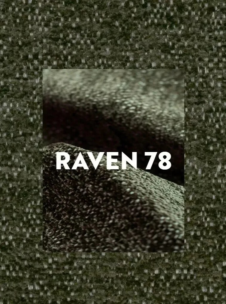 Čalouněná jídelní židle ELTON Raven olivově zelená/zlatá