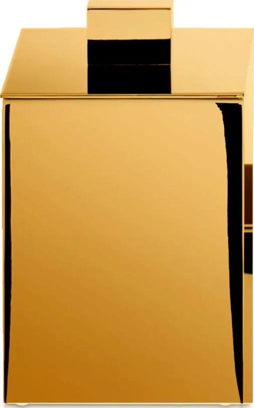 Koupelnová dóza Corner s poklicí 8,5 x 11 cm zlatá